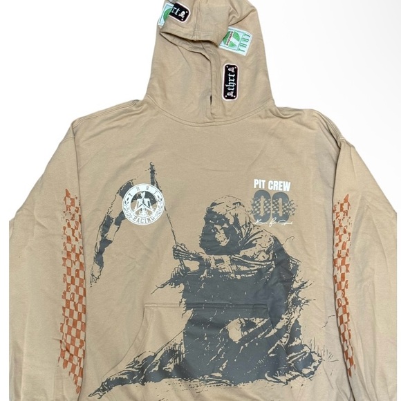 THRT | Shirts | Thrt Racing Rick Ross Pit Crew Tan Hoodie 2xl | Poshmark